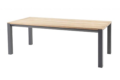 Ridge dining table 220 X 95 cm Teak Anthracite | Postmus